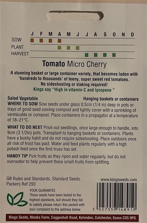 Tomato Micro Cherry 20 Seeds Meldon Seeds