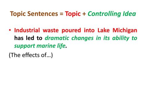 Controlling Idea