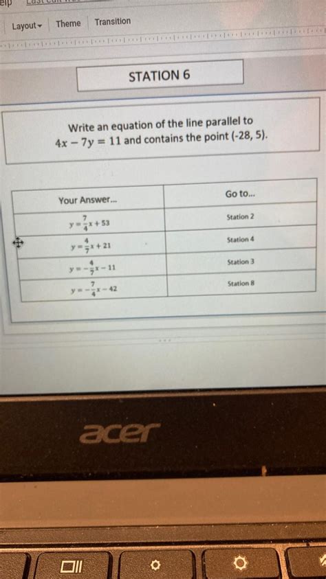 [answered] write an equation of the line parallel to 4x 7y 11 and kunduz