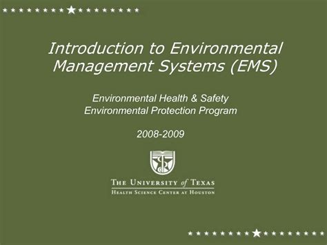 PPT Introduction To Environmental Management Systems EMS PowerPoint Presentation ID
