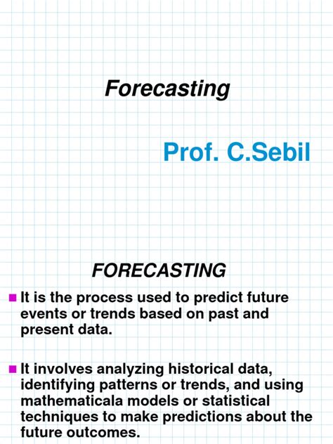 Forecasting Tt Mba Pdf Forecasting Econometrics