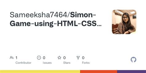 GitHub Sameeksha Simon Game Using HTML CSS And JS