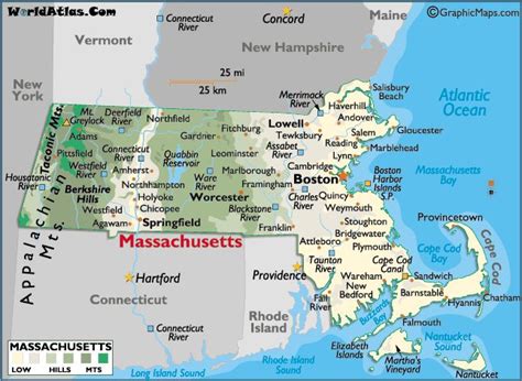 Massachusetts Maps And Facts Massachusetts Map Map Geography