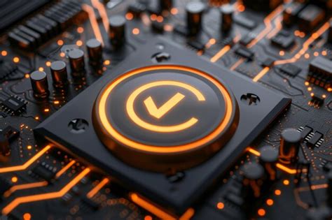 Premium Photo Cybersecurity Secure Connection On Motherboard For Ai