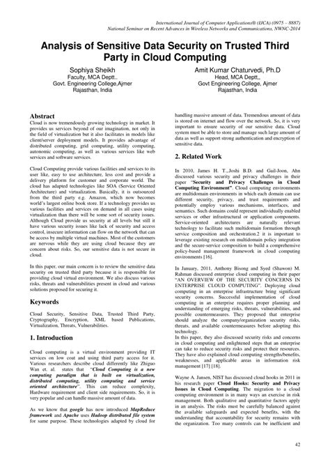 Pdf Analysis Of Sensitive Data Security On Trusted Third Party In