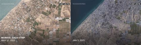 Сателитни снимки разкриват мащабните разрушения в Ивицата Газа