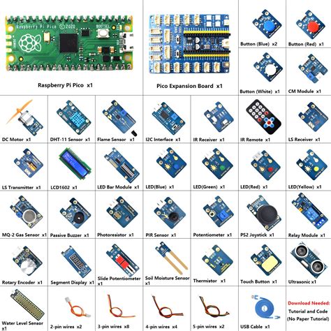 Adeept Ultimate Sensor Kit For Raspberry Pi Pico Included With 35 Sensor Modules Oz Robotics