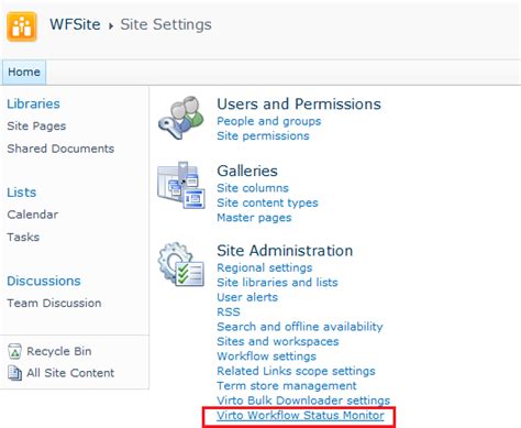 Viewing Worflow Information With Virto Workflow Status Monitor Virtosoftware Guides Docs