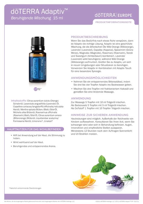 Doterra Adaptiv Beruhigende Mischung 15 Ml Eteriko