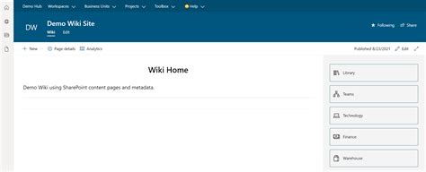 Create A Modern Sharepoint Wiki Sharepoint Lightbulb Moments