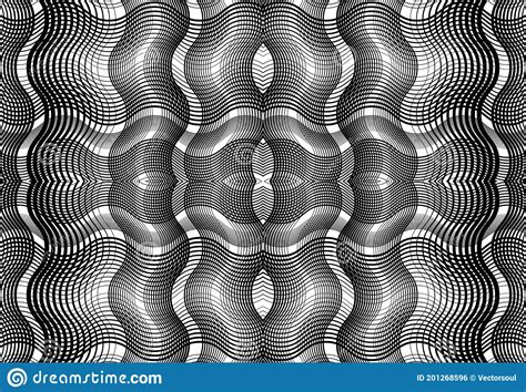 Repeatable And Tileable Grid Mesh Of Zig Zag Criss Cross And Wavy Interlace Intertwine And