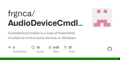 GitHub Frgnca AudioDeviceCmdlets AudioDeviceCmdlets Is A Suite Of PowerShell Cmdlets To