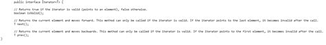 solved public interface iterator { returns true if the