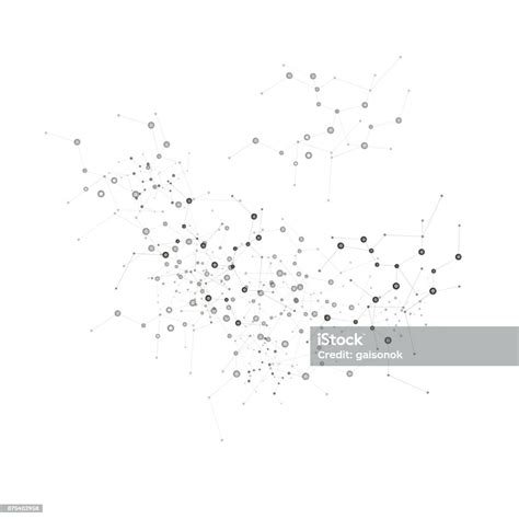 Abstract Connect Background With Dots And Lines Molecule Structure Vector Science Background
