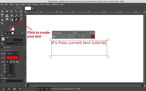 how to create curve text in gimp in 5 simple steps [gimp beginner s