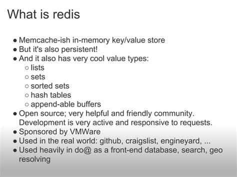 Introduction To Redis Pdf Databases Computer Software And