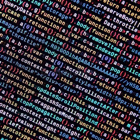 Writing Programming Code On Laptop Digital Binary Data On Computer Screen Stock Illustration