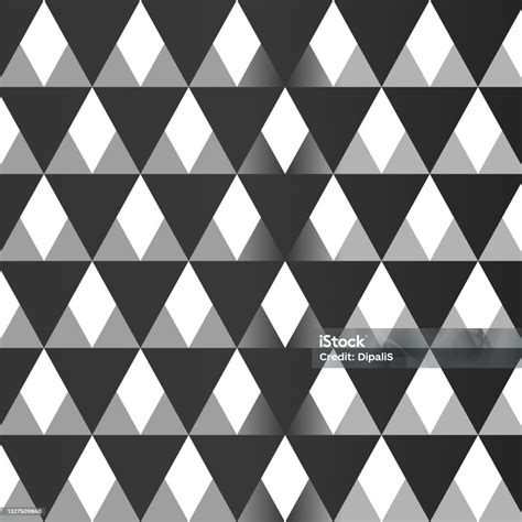 Black And Grey Trianglular Pattern Background Stock Illustration