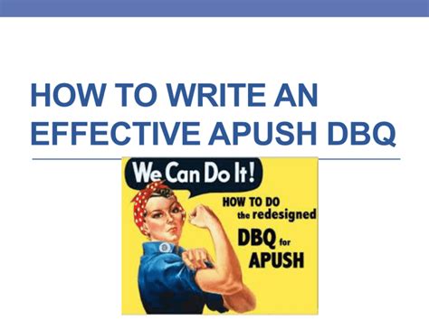 How To Write An Effective Apush Dbq