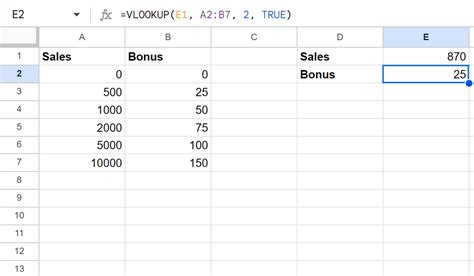 Google Sheets Use VLOOKUP To Find Value That Falls Between Range