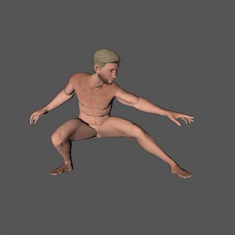 Naked Man Character D Model By IGOR