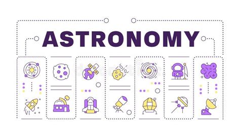 Astronomy Science Word Concept On White Stock Vector Illustration Of