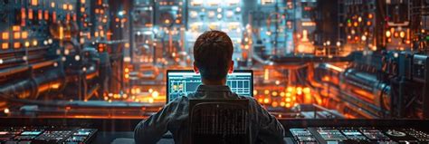 premium photo a laptopwielding engineer the controller is a