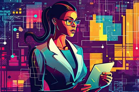 Premium Ai Image Illustration Of Empowered Female Data Scientist