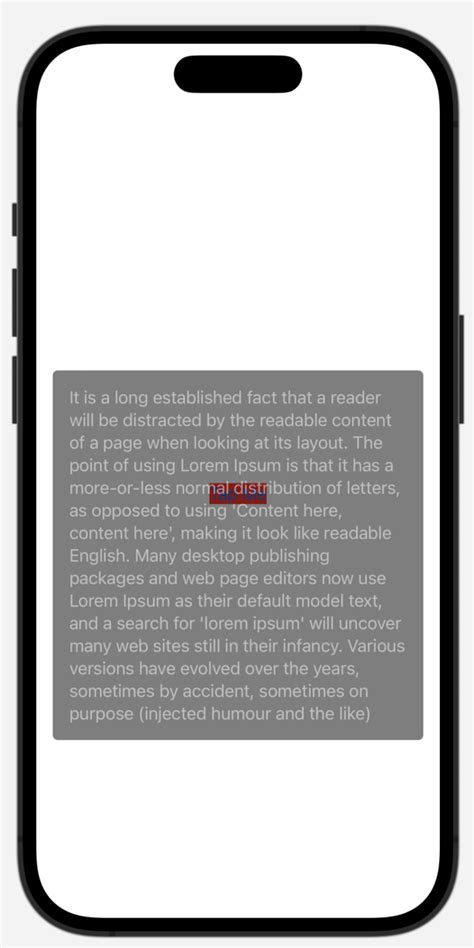 Ios Contentview Not Expanding Outside Of Overlay Swiftui Stack