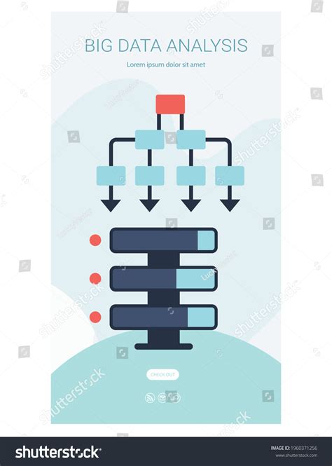 Big Data Analysis Mobile App Page Stock Vector Royalty Free 1960371256 Shutterstock