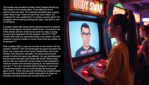 At The Arcade A Body Swap Tg Caption By Greatshift On Deviantart