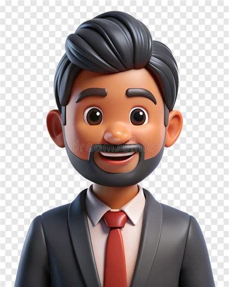 Fun 3d Cartoon Illustration Of An Indian Businessman Stock Illustration