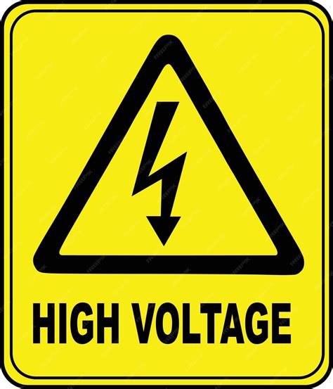 Premium Vector High Voltage Sign High Voltage Yellow Sign Triangle Sign