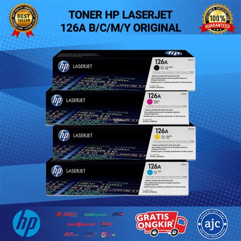 Jual Paket Toner Hp 126a B C M Y Laserjet Hp Original Shopee Indonesia