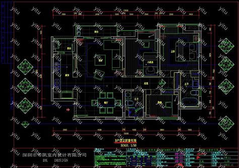 现代家居住宅cad施工图，cad建筑图纸免费下载 素材下载 易图网cad设计图纸库