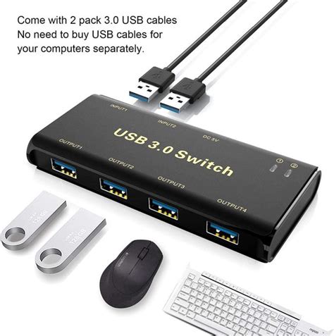 ABLEWE USB 3 0 KVM Adapter 4 Ports