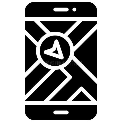 Map On Smartphone Icon Location Map And Navigation Vector Stock Vector Illustration Of
