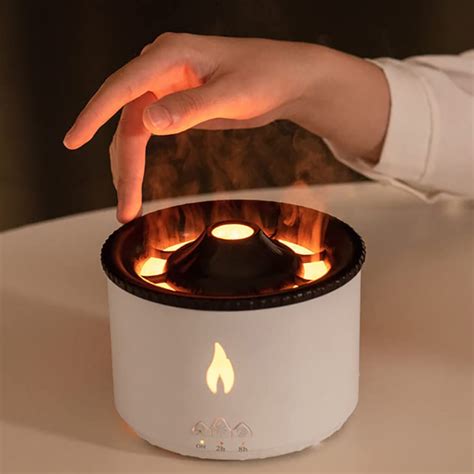 Fire Volcano Shape Ultrasonic Essential Oil Aromatherapy Air Flame