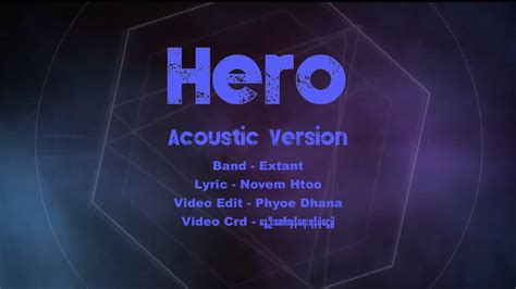 Hero - Novem Htoo ( Acoustic Version ) - YouTube