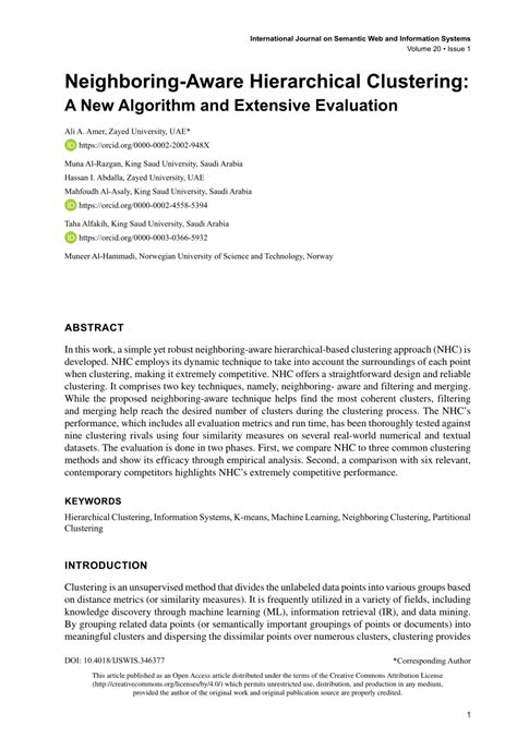 pdf neighboring aware hierarchical clustering