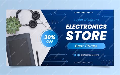 Diseño De Plantillas De Tiendas De Electrónica Vector Gratis