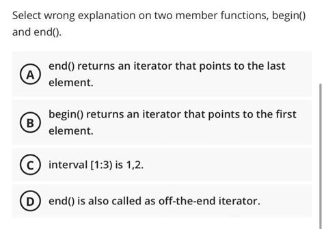 Solved Select Wrong Explanation On Two Member Functions