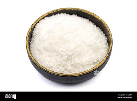 Grounded Coconut Flakes Isolated On White Background Coconut Shavings