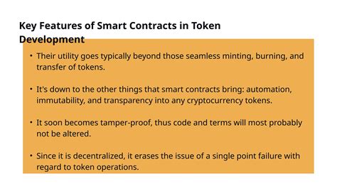 Role Of Smart Contracts In Cryptocurrency Token Development Pptx