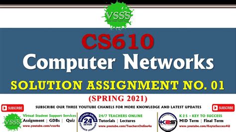 solution assignment no 1 cs610 computer networks spring 2021 youtube