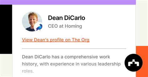 Dean Dicarlo Ceo At Homing The Org