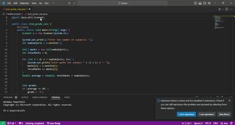 kokila s on linkedin codsoft javaprogramming gradecalculator task