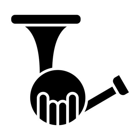 Premium Vector | Horn glyph solid black illustration