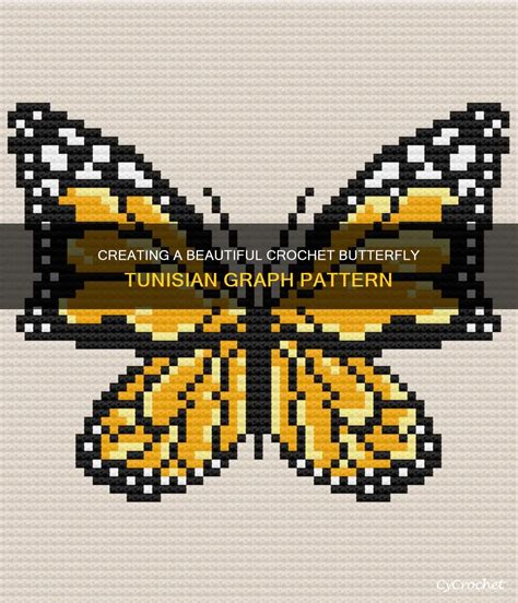 Creating A Beautiful Crochet Butterfly Tunisian Graph Pattern Cycrochet
