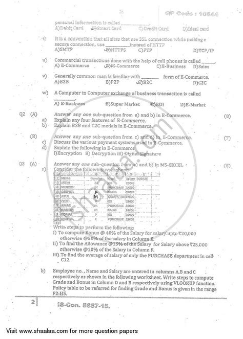 Computer Systems And Applications 2014 2015 Bcom General Semester 6